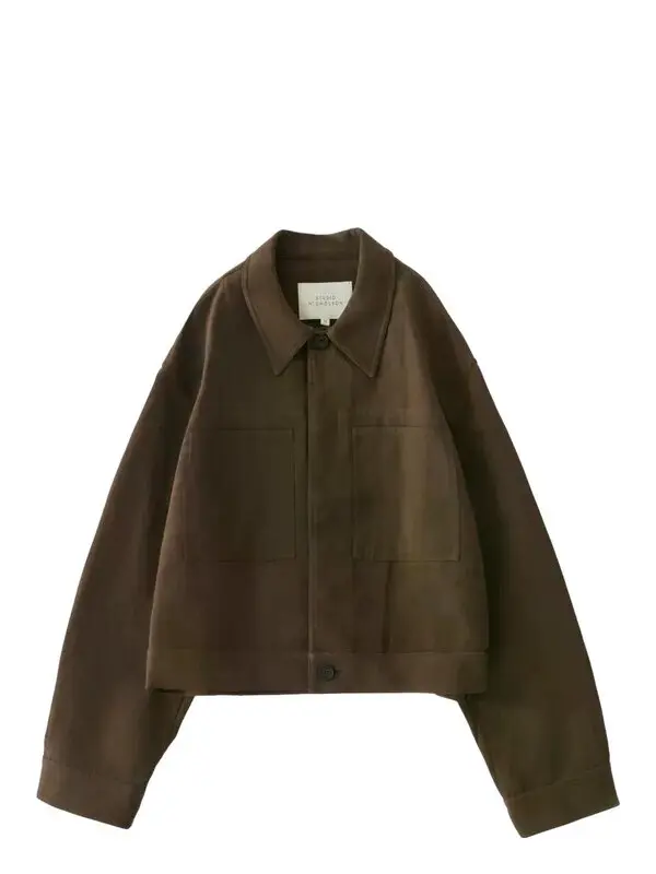 Studio Nicholson Piper Cropped Jacket - Brown