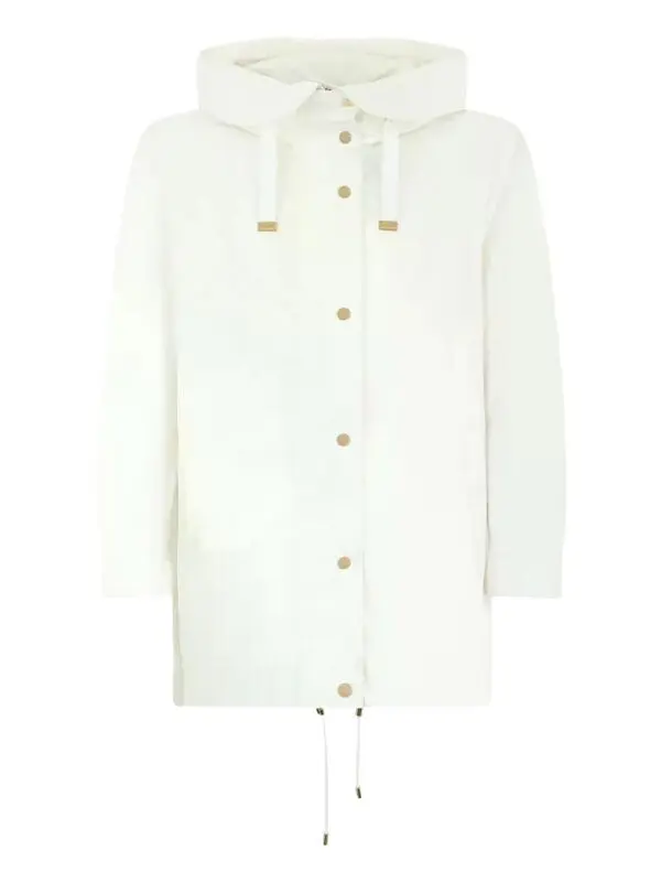 MOORER Hooded Coat - White