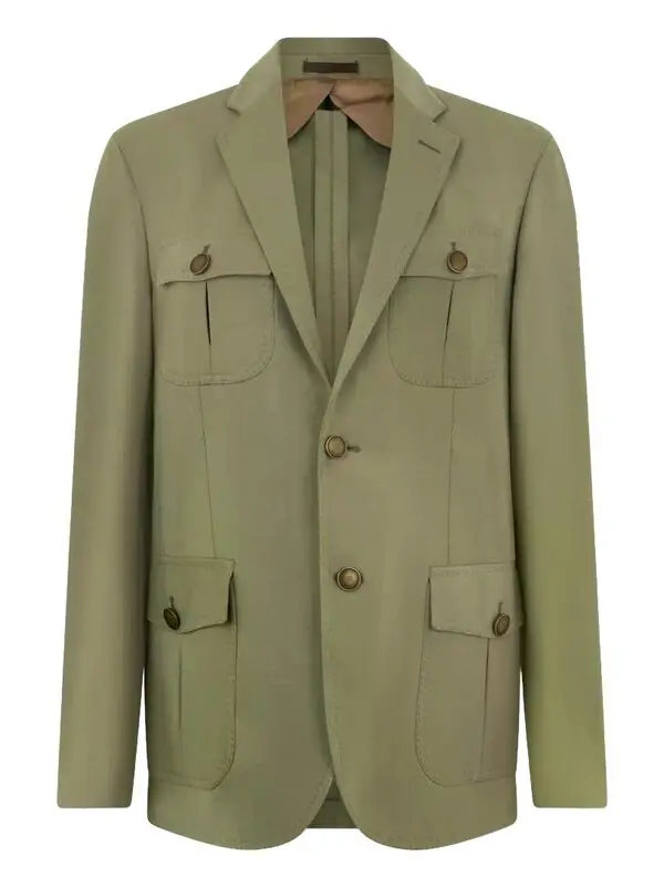 MOORER Flap-pocket Jacket - Green