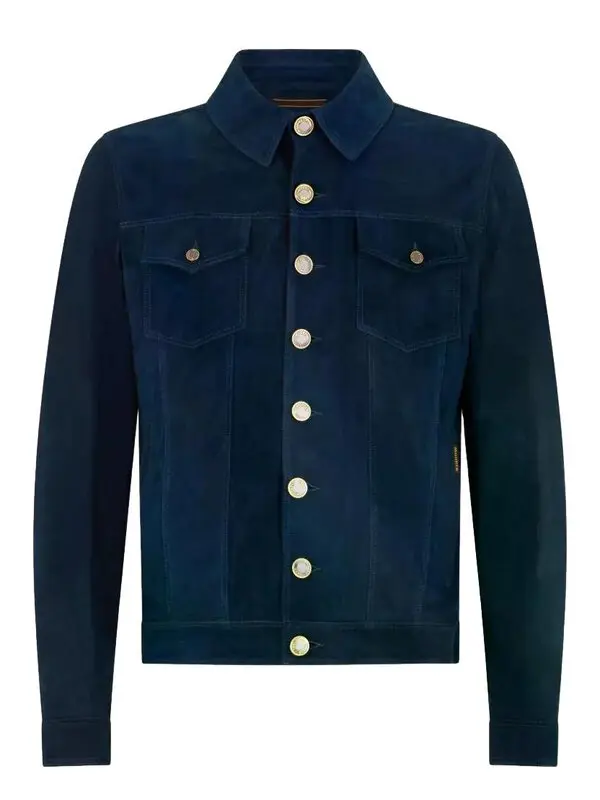 MOORER Suede Jacket - Blue
