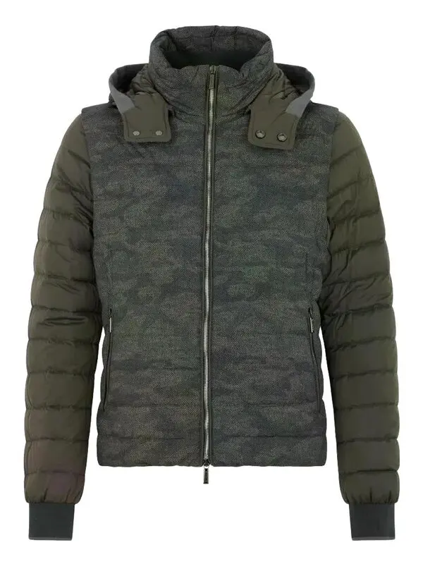 MOORER Padded Hooded Jacket - Green