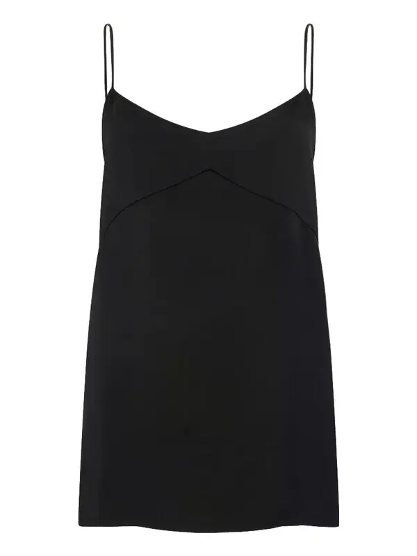Fabiana Filippi Thin-strap V-neck Top - Black