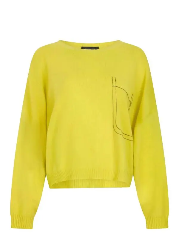 Fabiana Filippi Long-sleeve Pocket-detail Sweater - Yellow