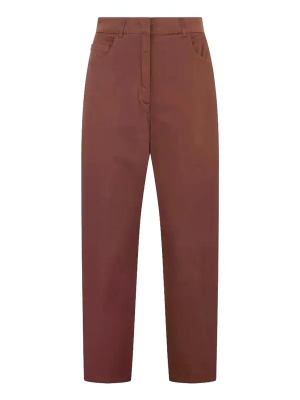 Fabiana Filippi High-waisted Five-pocket Trousers - Brown