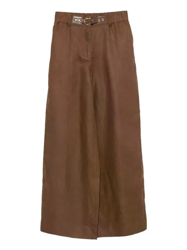 Maje Buckle-closure Trousers - Brown