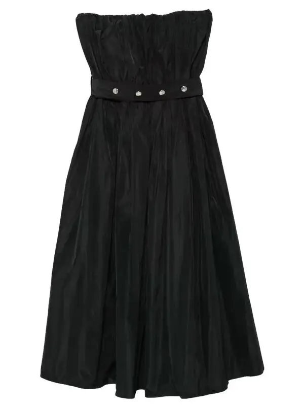 MSGM Buttoned Belted Dress - Black
