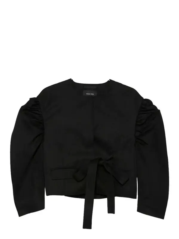 Simone Rocha Puffed-sleeve Tie Jacket - Black