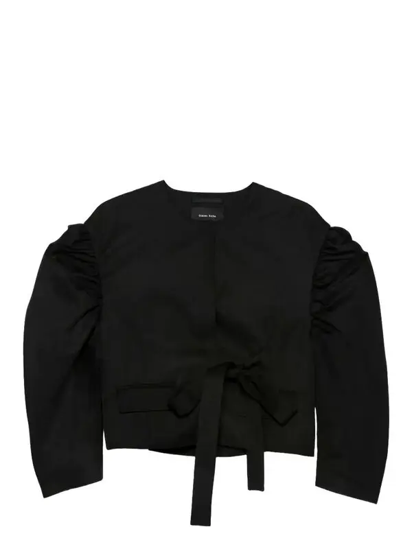 Simone Rocha Puffed-sleeve Tie Jacket - Black