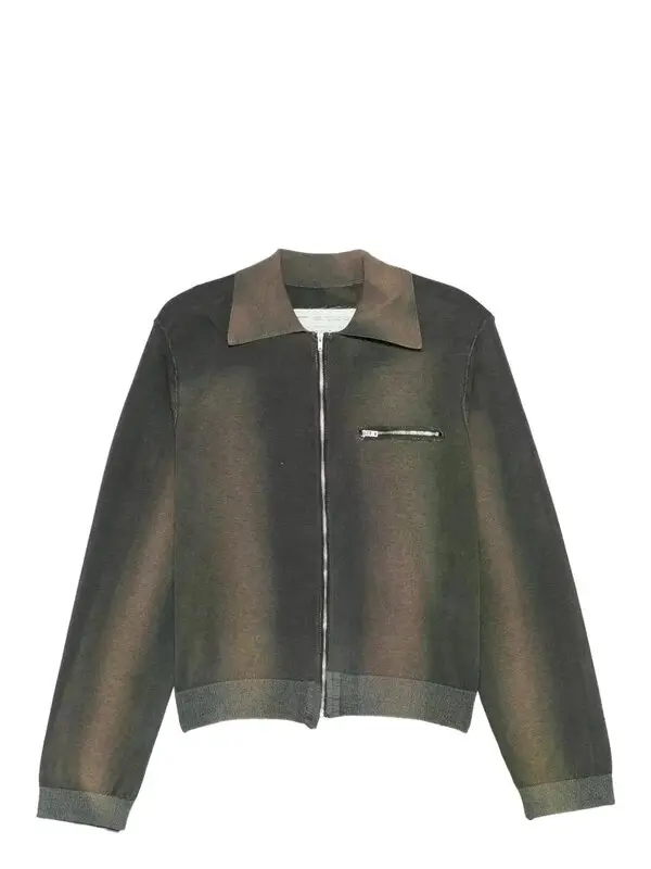 CAMIEL FORTGENS 70's Zip Sunfade Cardigan - Blue
