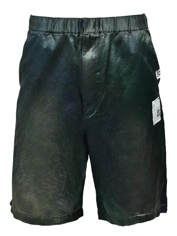 Mihara Yasuhiro Sun Faded Satin Shorts - Green