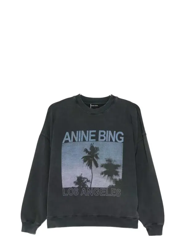 ANINE BING Miles Washed Sweatshirt - Grey