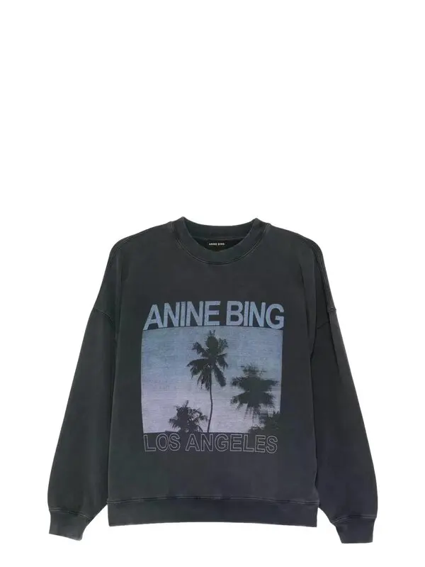 ANINE BING Miles Washed Sweatshirt - Grey