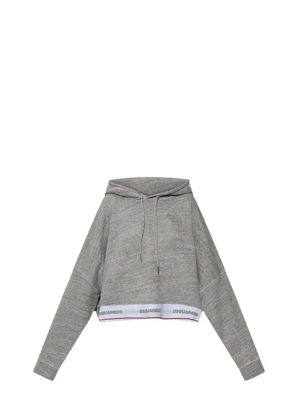 Dsquared2 Cropped Hoodie - Grey