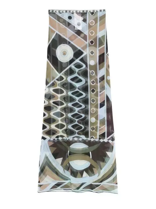 Emilio Pucci Geometric Pattern Skirt - Brown