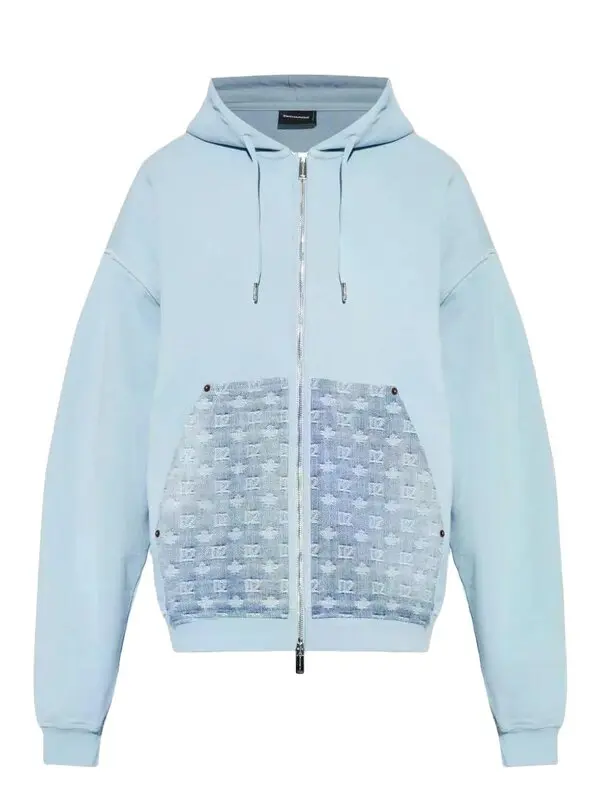 Dsquared2 Hooded Patterned Jacket - Blue