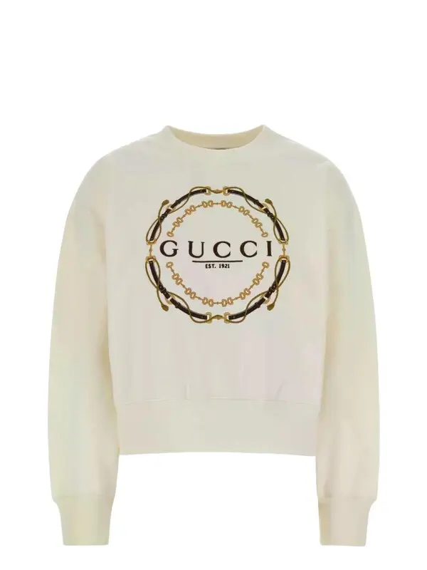 Gucci Embroidered Cotton Sweatshirt - Neutrals
