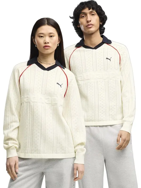 PUMA X Madhappy Pointelle Long Sleeve Jersey - White