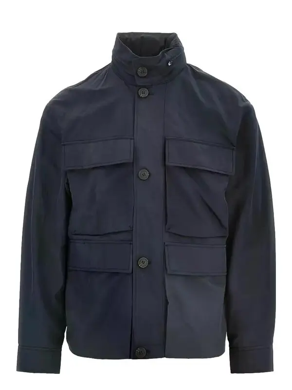Emporio Armani Button Jacket - Blue