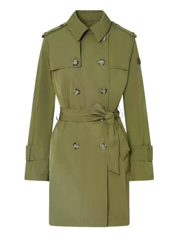 Peuterey Button-up Belted Coat - Green