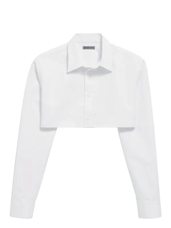 Balenciaga Cropped Shirt - White