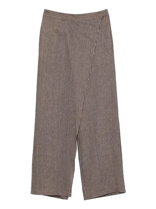ALYSI Wide-leg Trousers - Brown