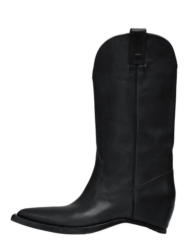 MAISON MARGIELA Leather Western Boots - Black