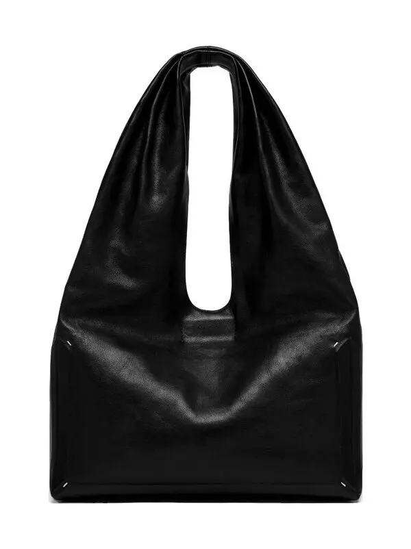 MAISON MARGIELA Box Bag Medium Leather Shoulder Bag - Black