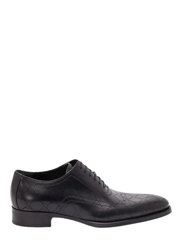 Gucci Leather Derby Shoes - Black