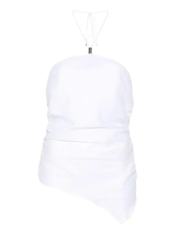 SEMICOUTURE Becka Linen Top - White