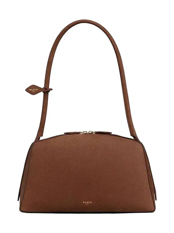 Alaïa Le Bouledogue Nabuk Leather Shoulder Bag - Brown