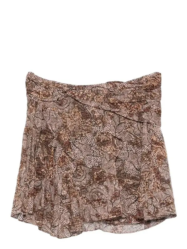 Isabel Marant Camia Printed Mini Skirt - Yellow