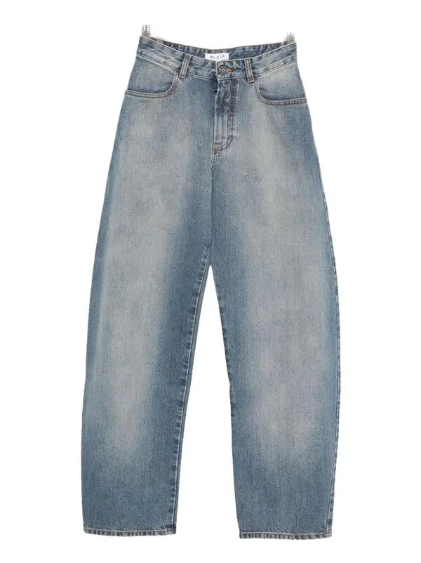 Alaïa Round Denim Jeans - Blue