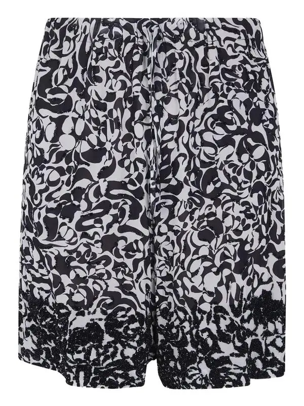 Dries Van Noten Printed Canvas Shorts - Black
