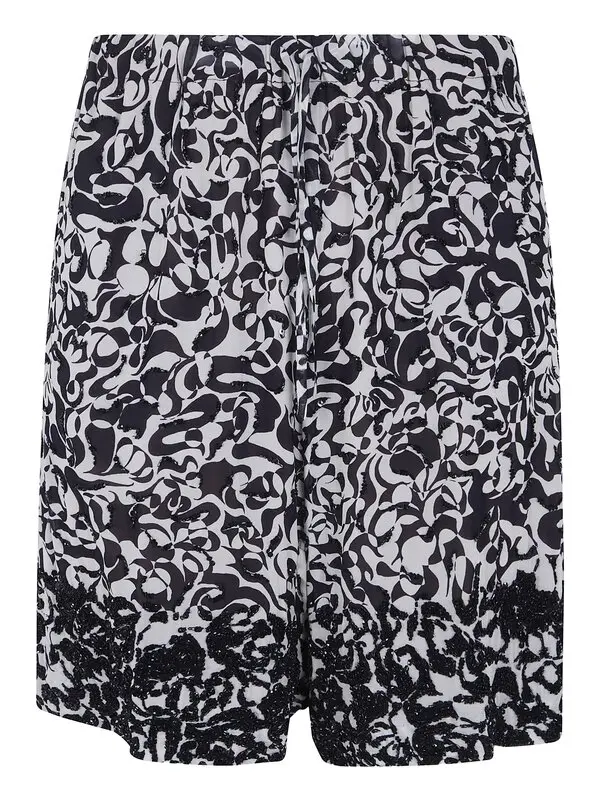 Dries Van Noten Printed Canvas Shorts - Black