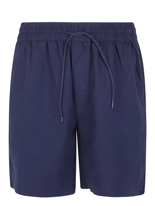 LES DEUX Otto Linen Shorts - Blue
