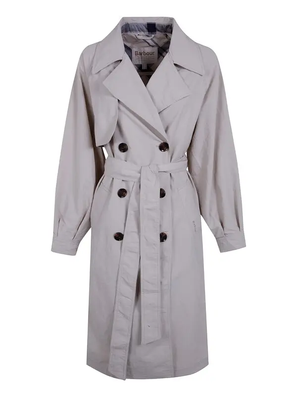 Barbour Layla Showerproof Trench Jacket - Gray