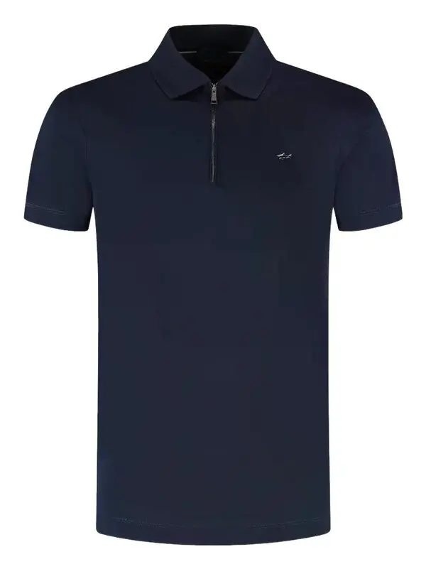 Paul & Shark Zipped Polo Shirt - Blue