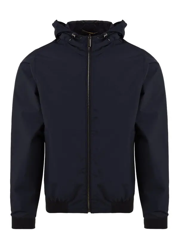MOORER Reversible Technical Hooded Jacket - Blue