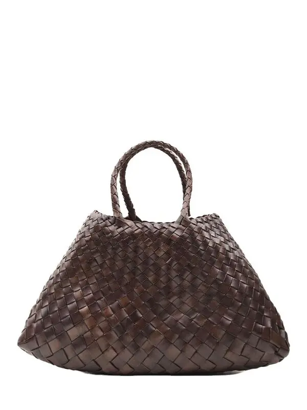 Dragon Diffusion Santa Croce Handwoven Basket - Dark Brown