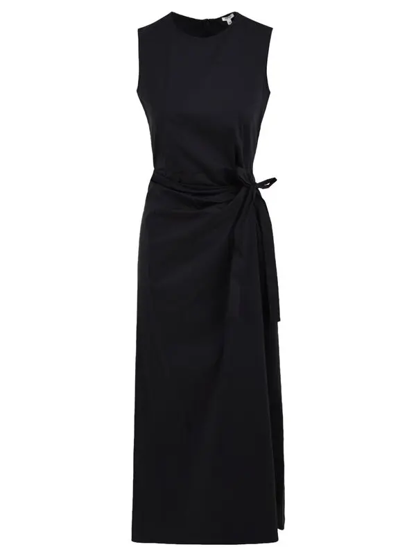 Aspesi Maxi Dress With Knot Detail - Blue