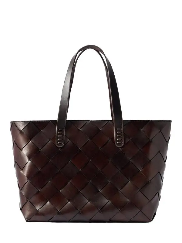 Dragon Diffusion Crossover Woven Tote - Dark Brown