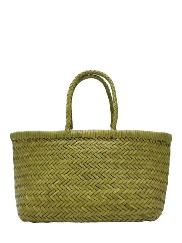 Dragon Diffusion Handwoven Buffalo Calf Leather Tote - Bamboo Green
