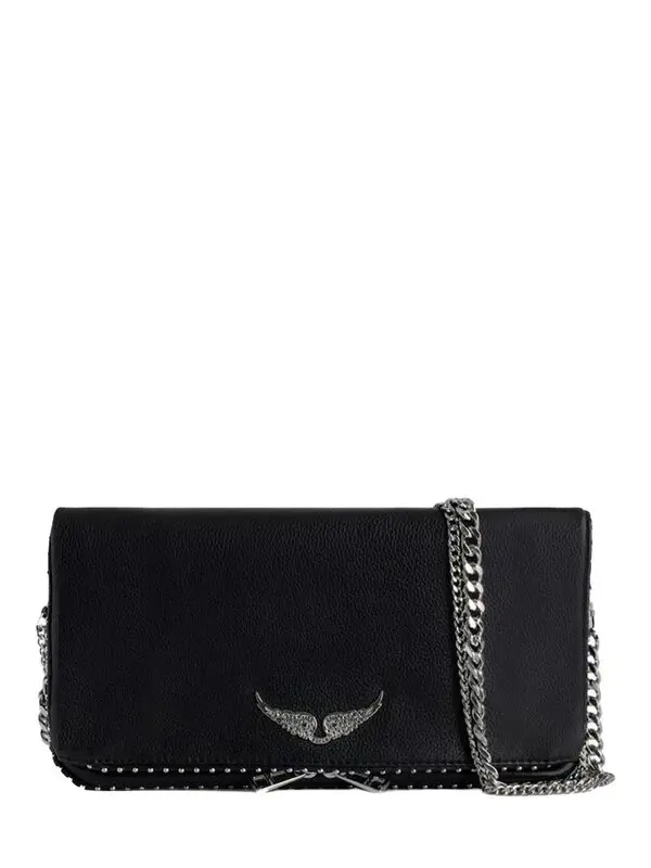 Zadig&Voltaire Rock Clutch Bag With Studs - Black