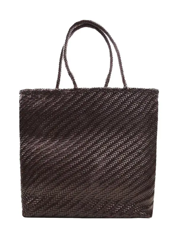Dragon Diffusion Woven Tote - Dark Brown