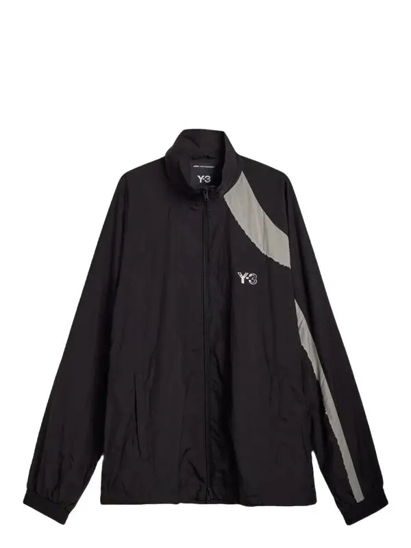 Y3 Raw Edge 3 Stripes Nylon Shell Jacket - Black