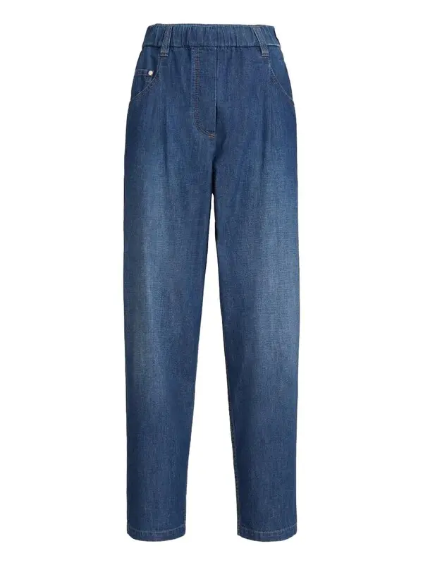 Brunello Cucinelli Lightweight Denim Five-pocket Trousers - Blue
