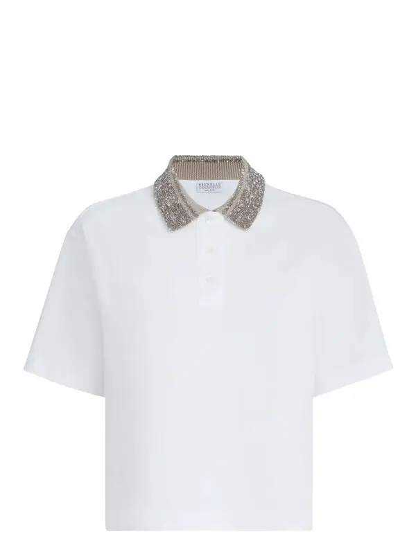 Brunello Cucinelli Cotton Jersey Polo Shirt - White