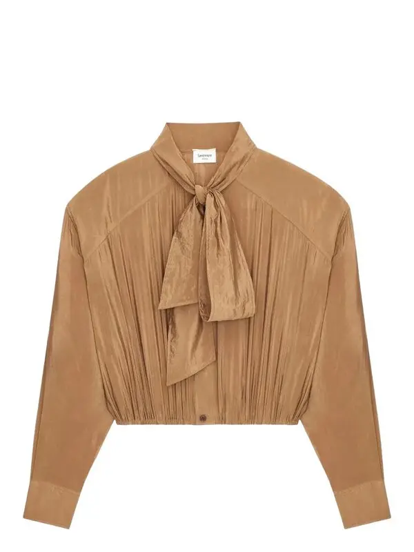 Saint Laurent Lavallière Blouse - Brown