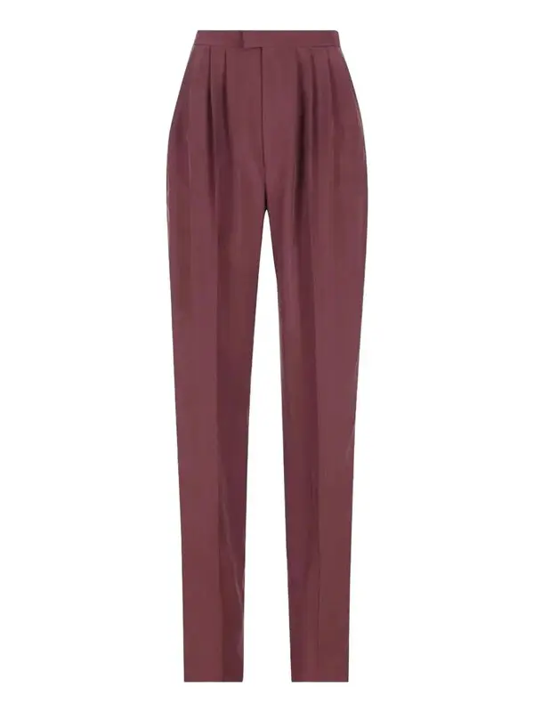 Saint Laurent Mid-rise Tailored Pants - Pink & Purple