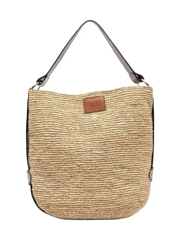 Isabel Marant Bayia Raffia Bucket Bag - Nude & Neutrals